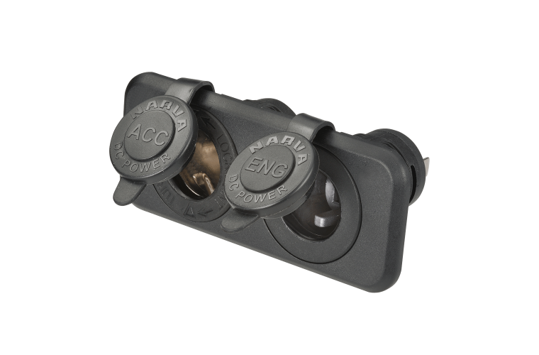 NARVA Flush Mount ACC/ENG Socket Black 81141BL – Award RV Superstore