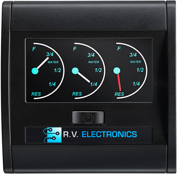 Black Triple Water Level Indicator LCD0219 – Award RV Superstore
