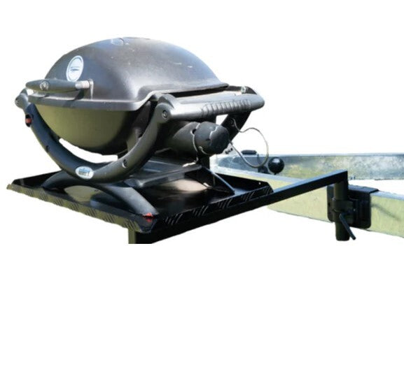 BBQ Arm - 1000mm Arm - Regular Tray Black - 50mm Universal Drawbar Mou ...