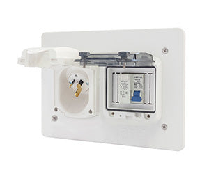 RCD/Inlet Enclosure 2.5mm White – Award RV Superstore