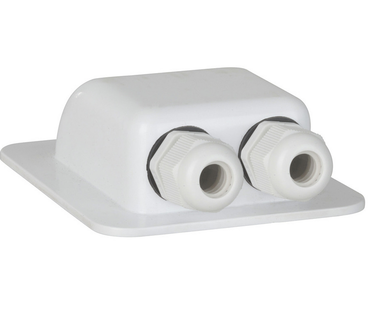 White ABS Solar Cable Entry Point HS-8866 – Award RV Superstore